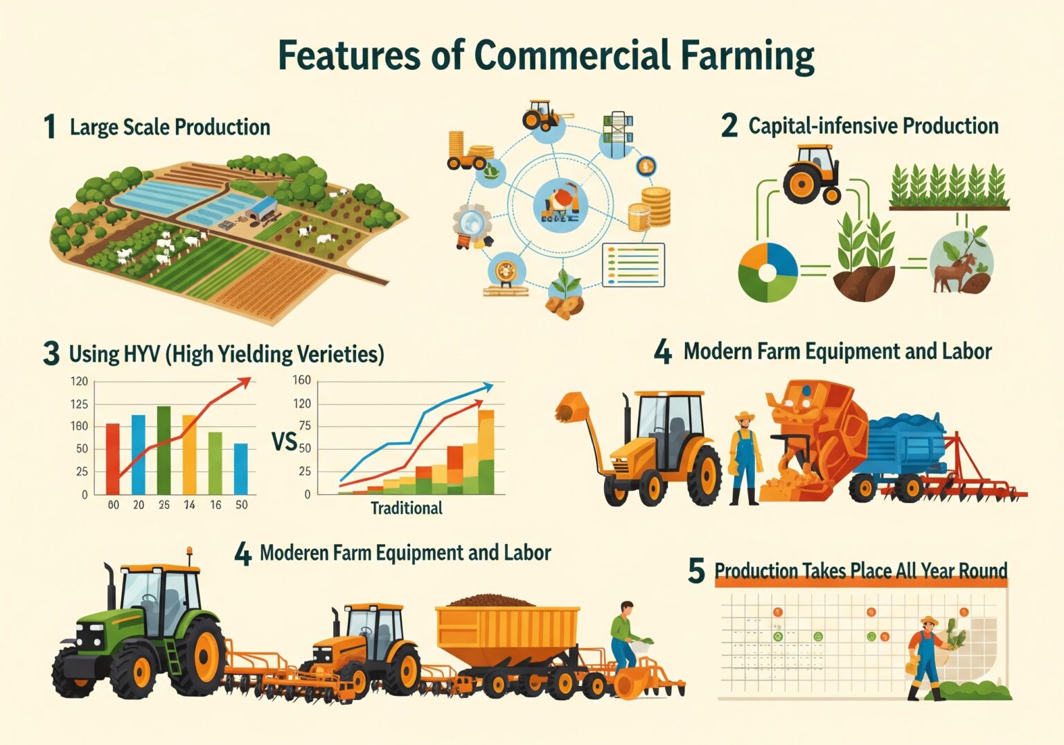 What is Commercial Agriculture: Types and Features